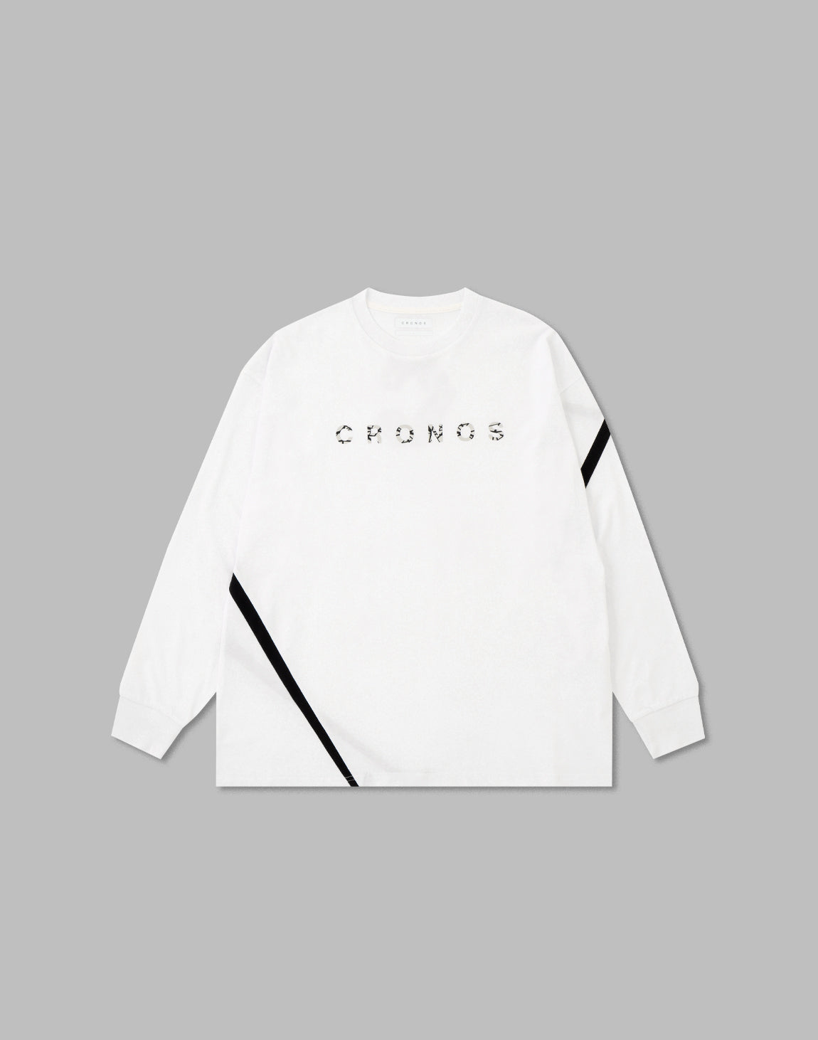 CRONOS GEOMETRIC LOGO LONG SLEEVE [WHITE]