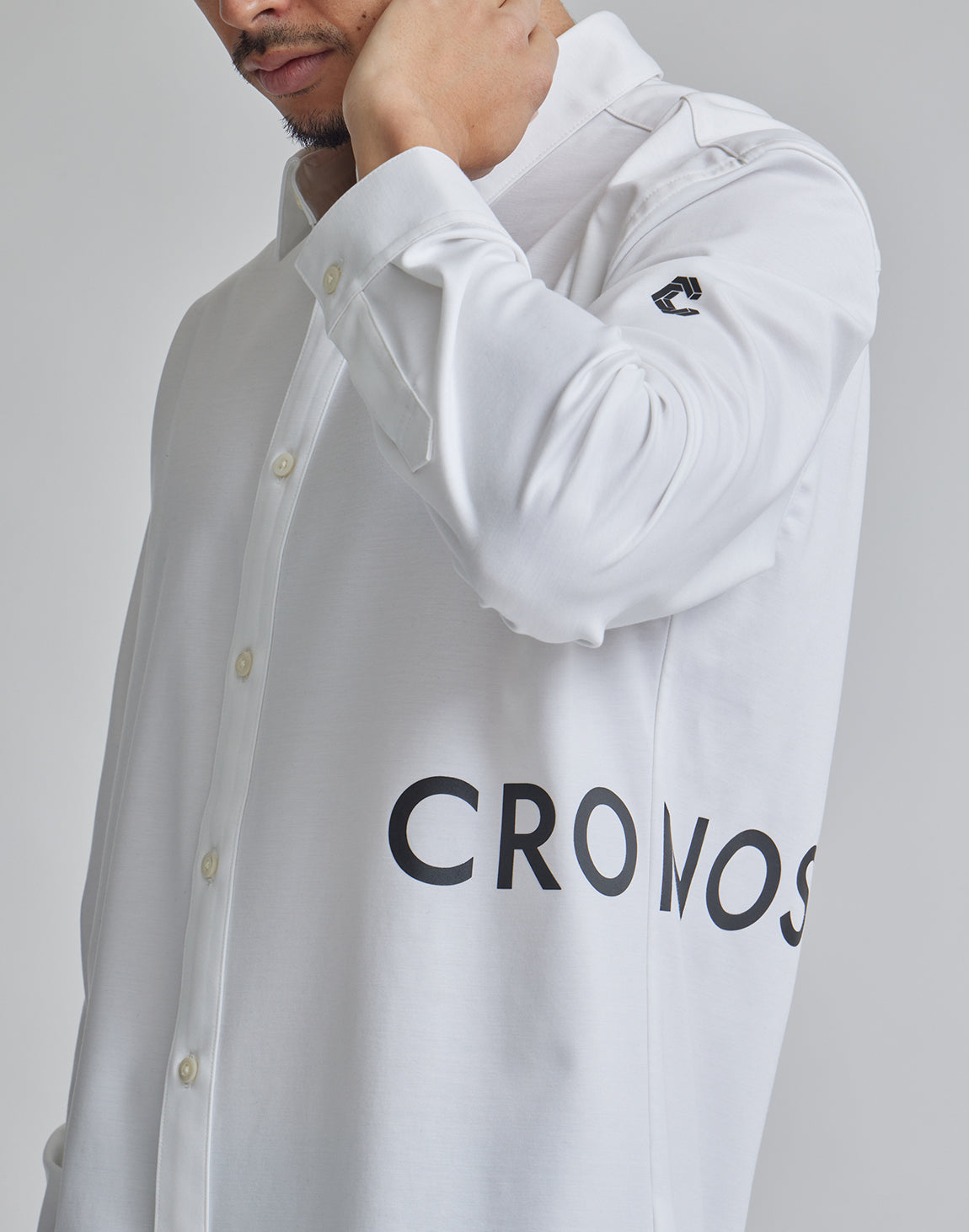 CRONOS BLACK SIDE LOGO SHIRTS【WHITE】